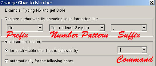 3. Change certain characters to numbers